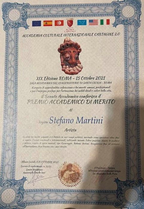 Assegnato all'artista Stefano Martini il "Premio di merito" dall ...