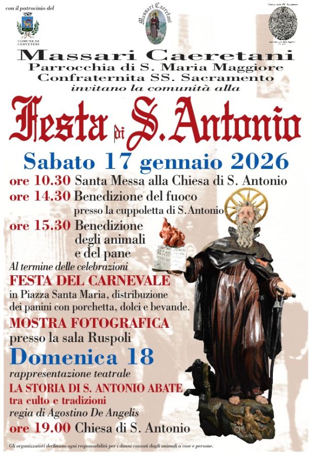Grande festa a Cerveteri per Sant’Antonio Abate, tra tradizione ...